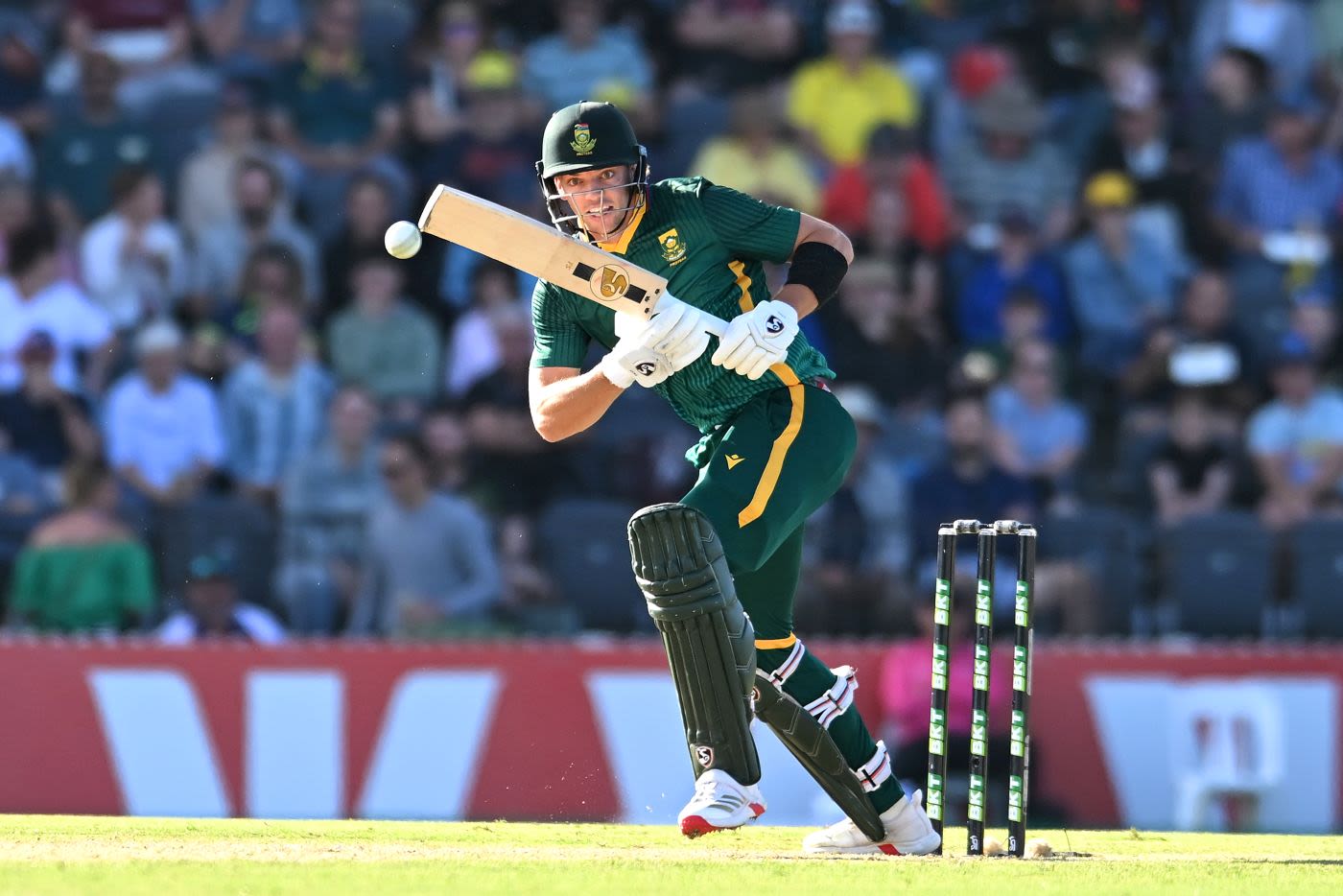 Tristan Stubbs works into the leg side | ESPNcricinfo.com