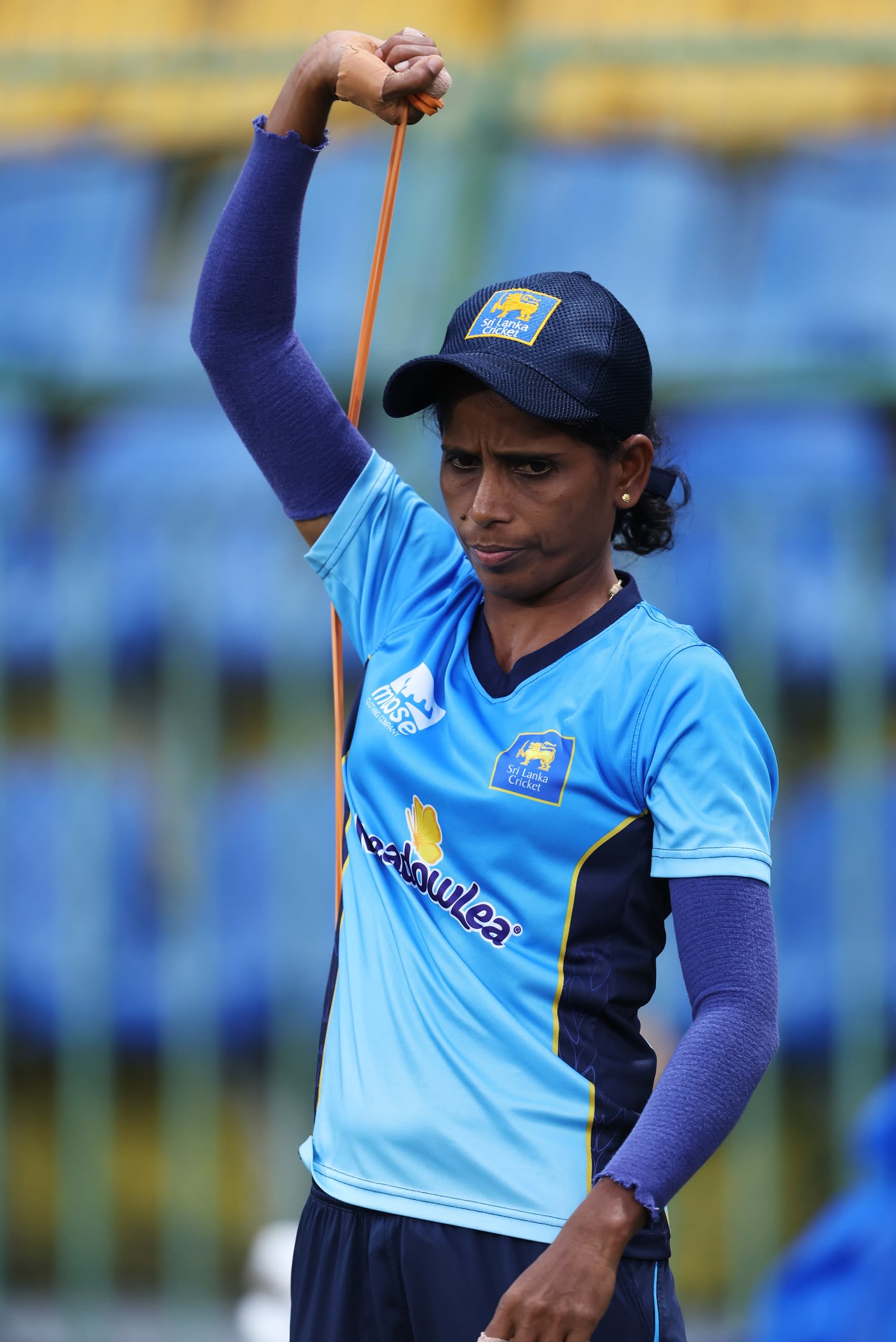 Udeshika Prabodhani warms up | ESPNcricinfo.com