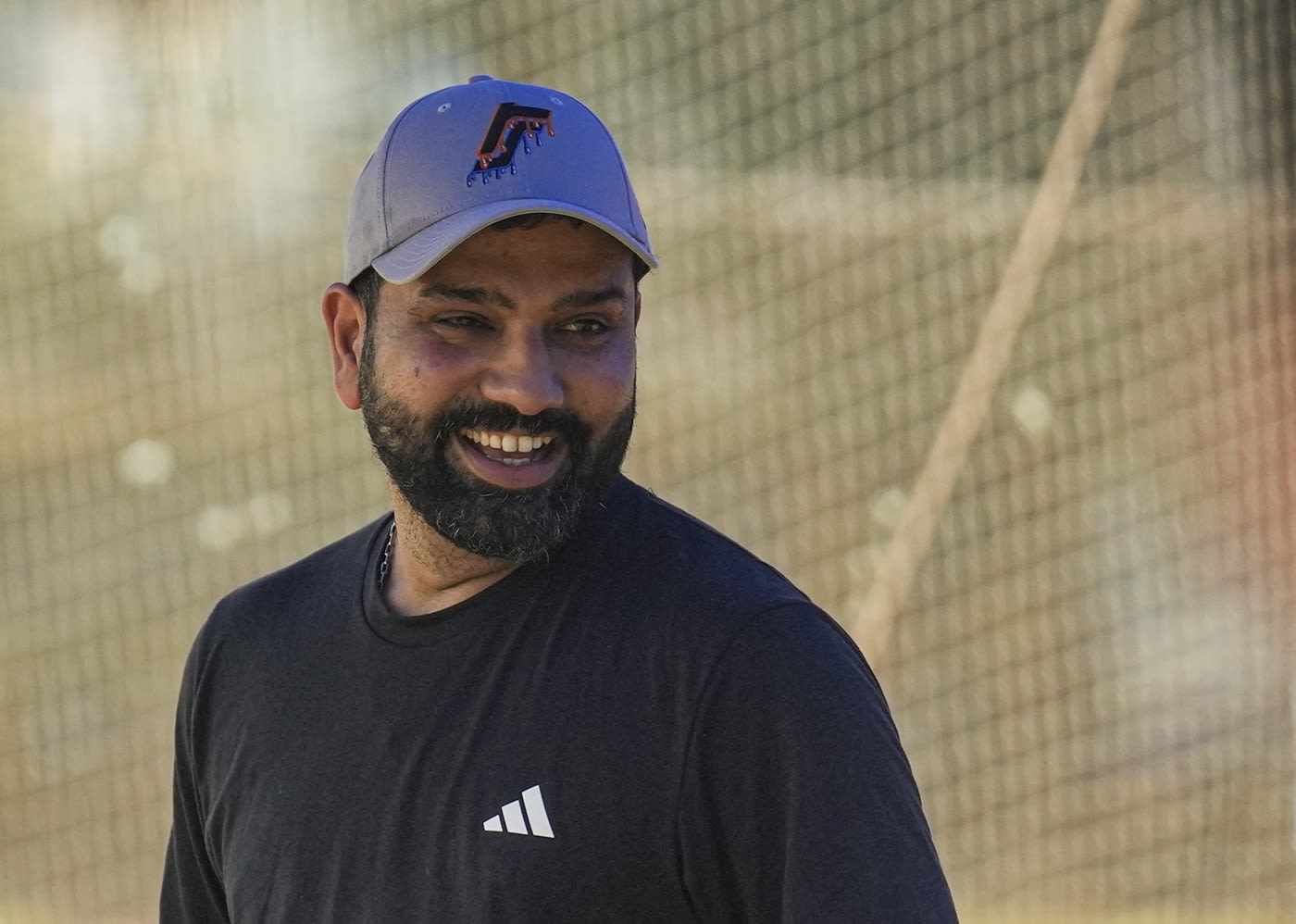 Rohit Sharma is all smiles during a training session at Shivaji Park ...