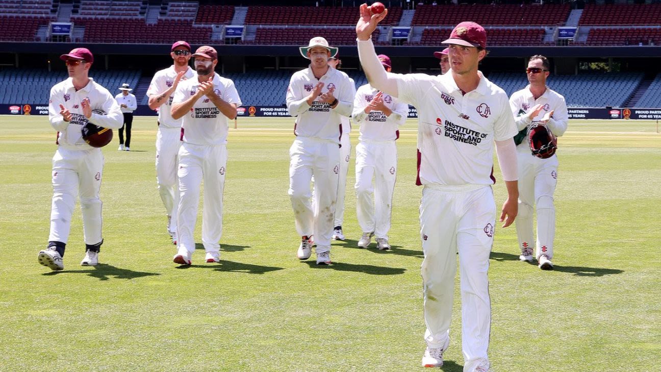 Queensland beat South Aust, Queensland won by 7 wickets