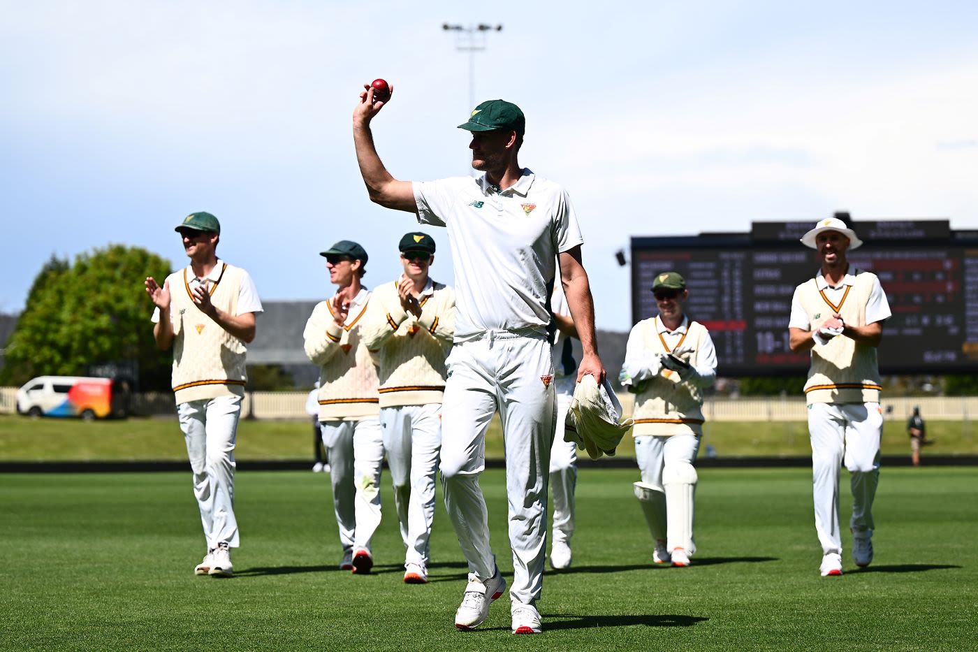 Beau Webster celebrates his fourth career five-wicket haul ...
