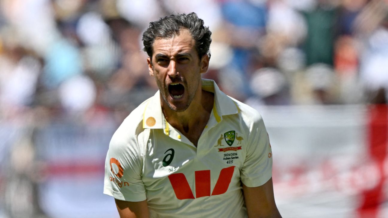 ESPNcricinfo Awards 2025 men's Test bowling winner - Mitchell Starc 7 ...