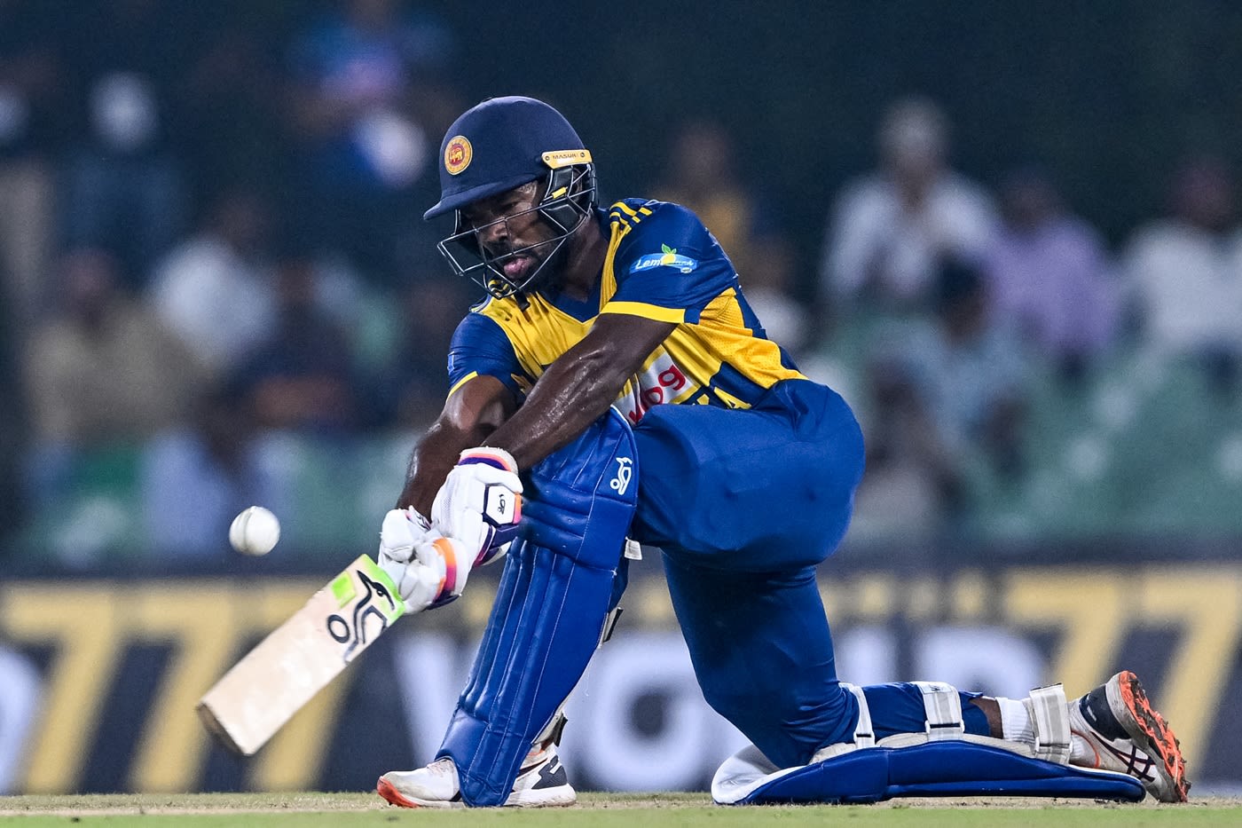 Janith Liyanage plays a sweep | ESPNcricinfo.com