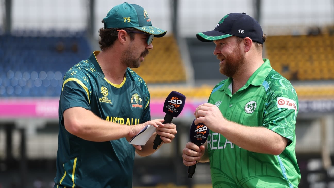 T20 World Cup 2026 - Australia win the toss and bat against Ireland ...