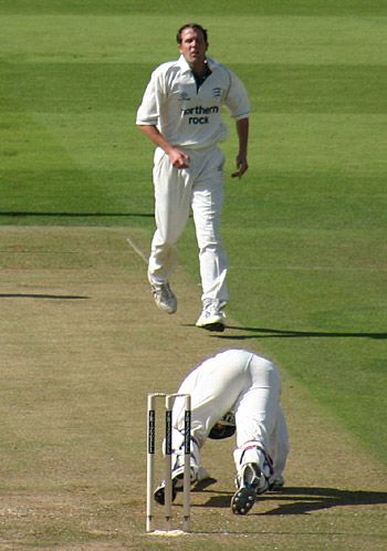 David Fulton is sent sprawling by Alan Richardson | ESPNcricinfo.com