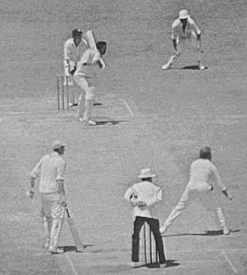 Garry Sobers drives Terry Jenner on his way to 254 | ESPNcricinfo.com