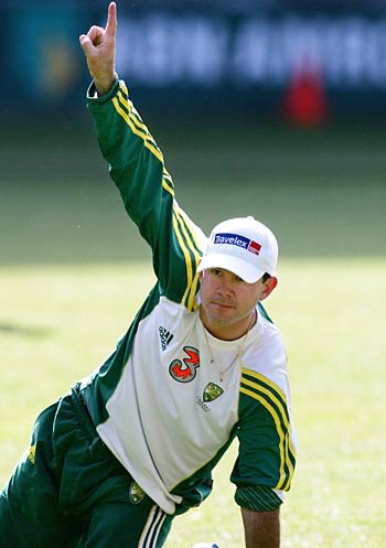 Ricky Ponting hits the stumps during practice | ESPNcricinfo.com