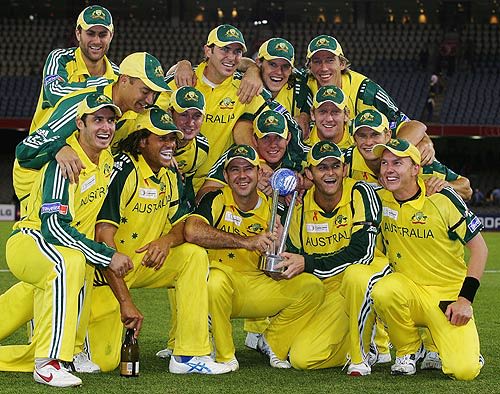 Australia pose with the trophy | ESPNcricinfo.com