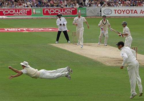The abiding image of the summer - Andrew Strauss leaps to catch Adam ...