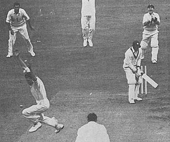 Peter Loader bowls Roy Gilchrist to take a hat-trick | ESPNcricinfo.com