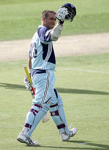 Phil Jaques acknowledges the crowd after his century | ESPNcricinfo.com