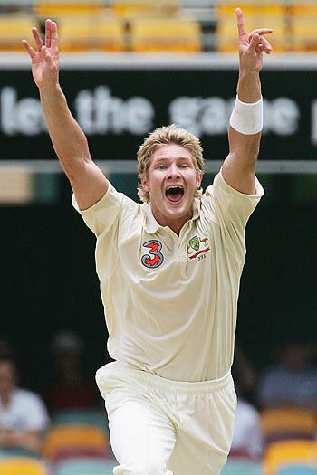 Shane Watson celebrates after taking his second Test wicket ...
