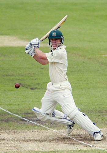 Xavier Doherty of Tasmania cuts on his way to 49 in the first innings ...
