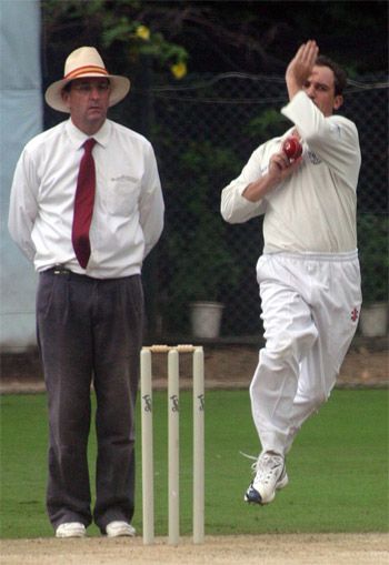 Luke Rewega bowling during the Hancock Shield | ESPNcricinfo.com
