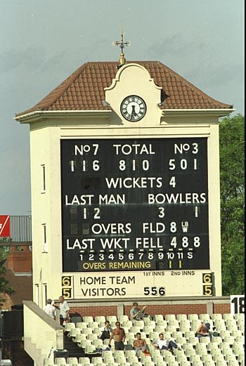 The scoreboard between Warwickshire and Durham when Brian Lara scored 501 | ESPNcricinfo.com