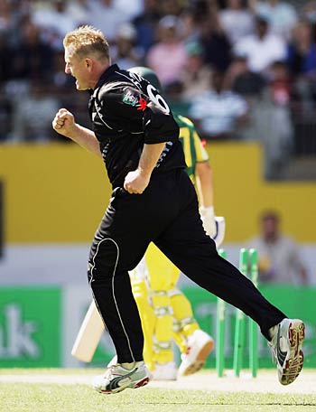 Scott Styris celebrates after bowling Brad Hodge | ESPNcricinfo.com