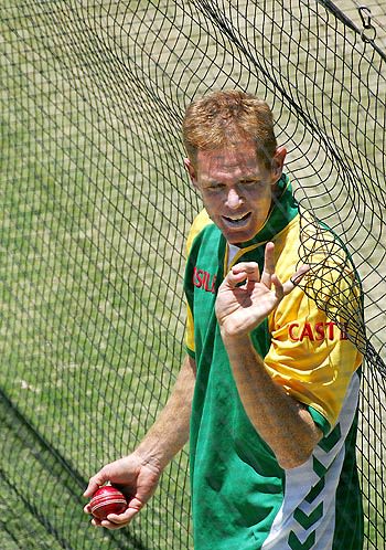 Shaun Pollock waits for his turn at the nets | ESPNcricinfo.com