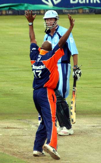 Gerald Dros is trapped lbw by Roger Telemachus | ESPNcricinfo.com