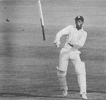 Ron Headley flinches to a ball which spat | ESPNcricinfo.com