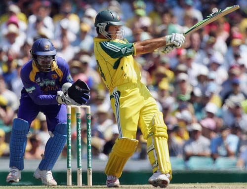 Ricky Ponting launches into a pull shot off the front foot | ESPNcricinfo.com