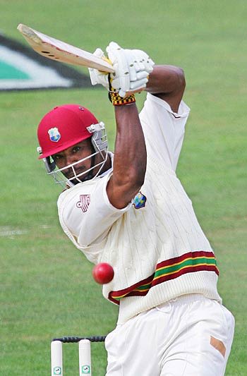 Runako Morton drives during his half-century | ESPNcricinfo.com