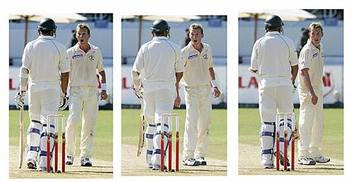 Brett Lee and Andre Nel exchange pleasantries | ESPNcricinfo.com