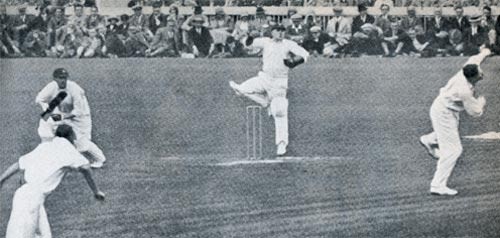 Bill Ponsford chips a ball over Percy Chapman | ESPNcricinfo.com
