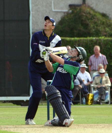Ireland s star batsman Ed Joyce holes out in the final | ESPNcricinfo.com