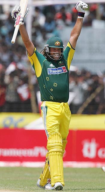 Andrew Symonds celebrates his hundred | ESPNcricinfo.com