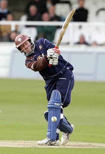 Ali Brown has a typical swing | ESPNcricinfo.com