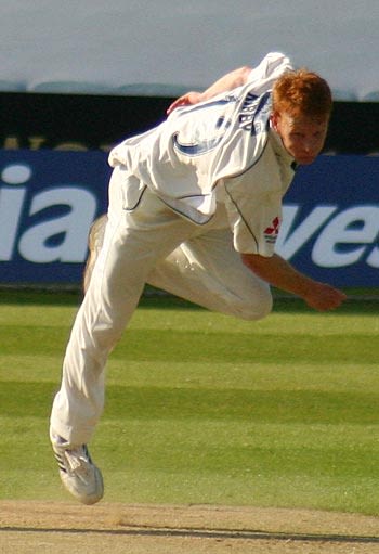 Steve Kirby in his follow through | ESPNcricinfo.com