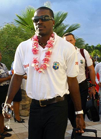 Chris Gayle arrives in St Kitts and Nevis for the third ODI ...