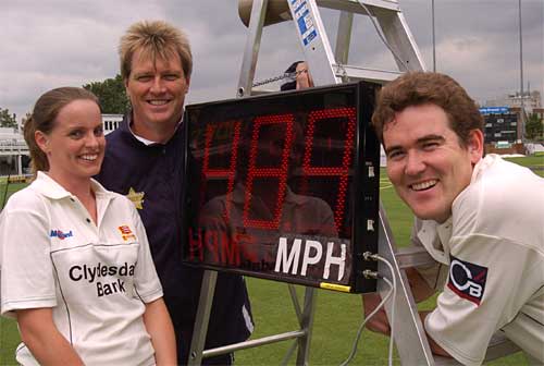 Ian Pont and a couple of willing volunteers prepare to test out his ...