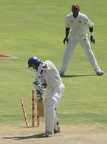 Wasim Jaffer is bowled by Jerome Taylor | ESPNcricinfo.com