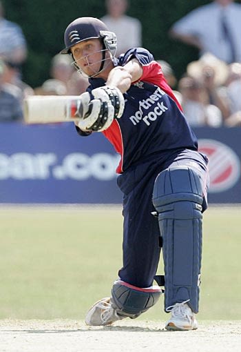 Nick Compton launches one through the covers for a single ...