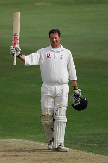 Robert Key celebrates reaching his century for England A | ESPNcricinfo.com