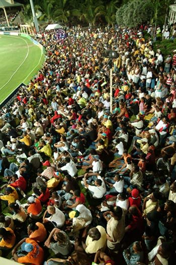 Packed stands as Antigua take to the field | ESPNcricinfo.com
