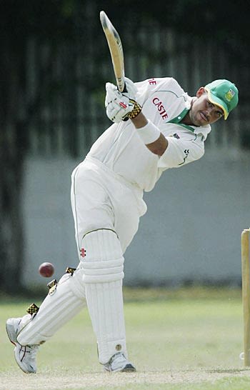 Jacques Rudolph comes down the track during his 157 | ESPNcricinfo.com
