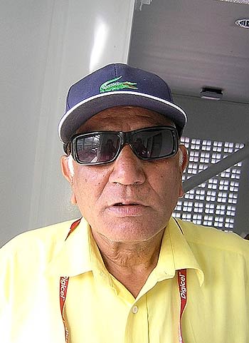 Vijay Mehra takes a break during commentary | ESPNcricinfo.com