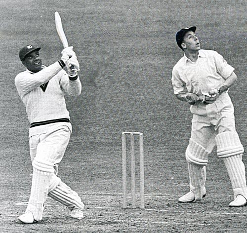 Clyde Walcott on the attack against England in 1957 | ESPNcricinfo.com