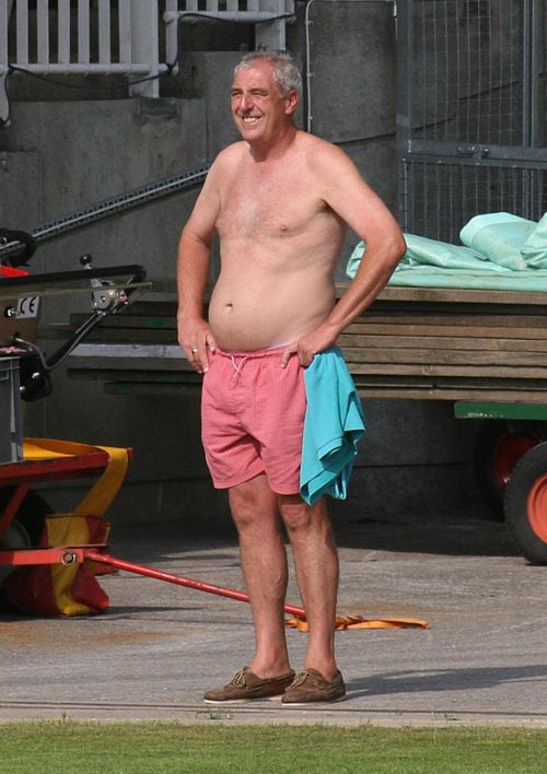 Mick Hunt, the Lord's groundsman, takes in some late-summer sunshine ...