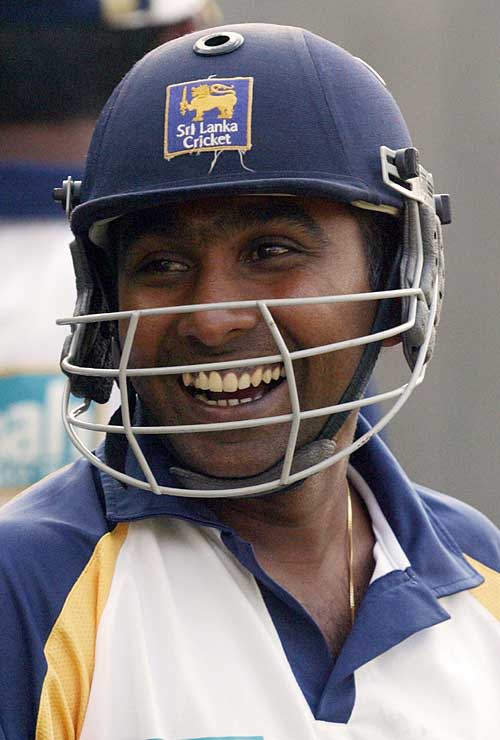 All smiles: Mahela Jayawardene during Sri Lanka's training session ...