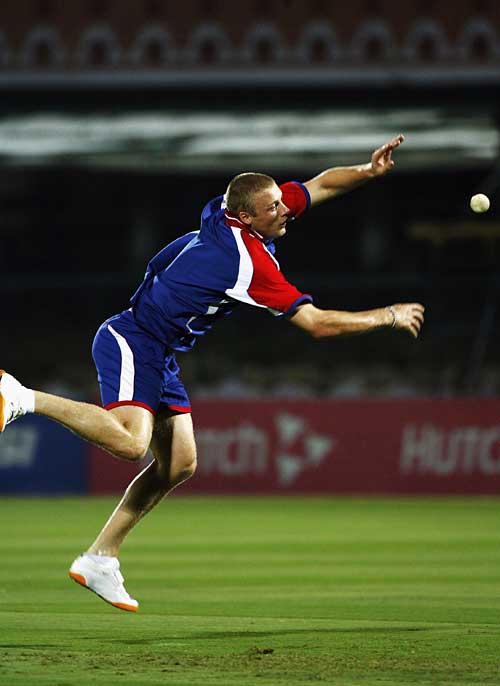 Andrew Flintoff dives for a catch during training | ESPNcricinfo.com