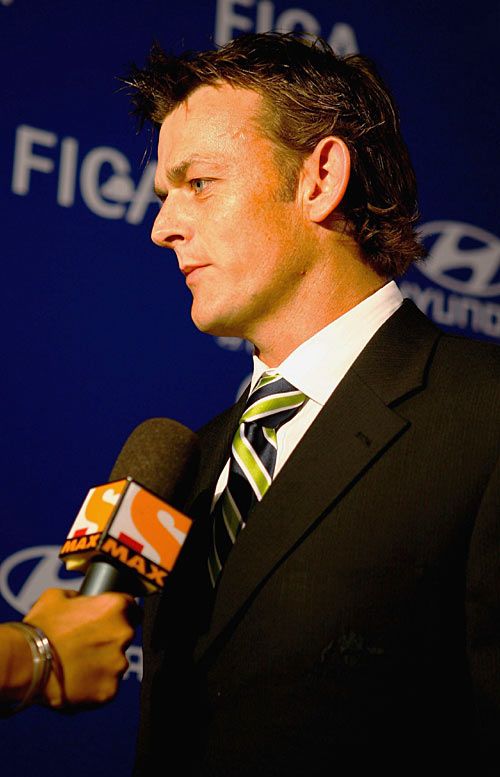 Adam Gilchrist is interviewed at the ICC Awards | ESPNcricinfo.com
