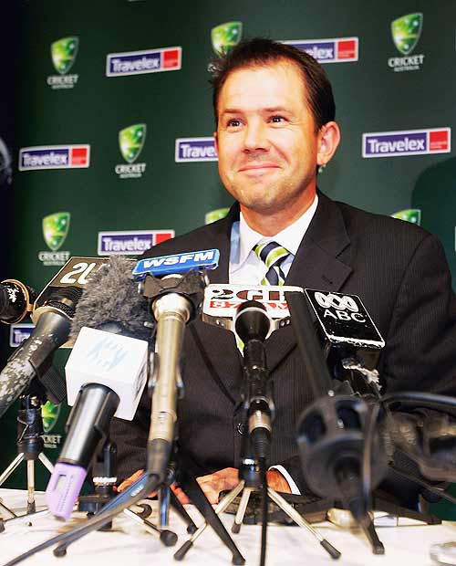 An effervescent Ricky Ponting puts up a smiling face on arrival at ...