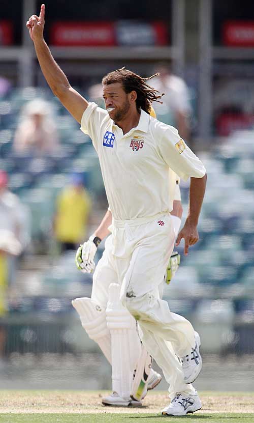 Andrew Symonds celebrates one of his three wickets | ESPNcricinfo.com