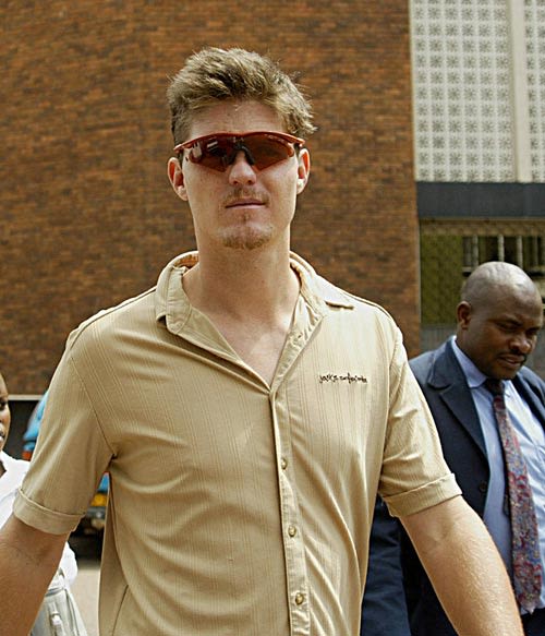 Mark Vermeulen leaves the magistrate court in Harare | ESPNcricinfo.com