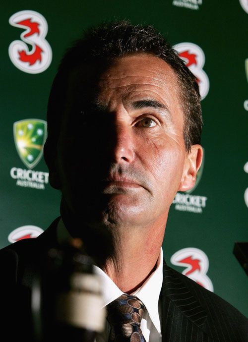 Andrew Hilditch, the chairman of selectors, announces the Australian ...