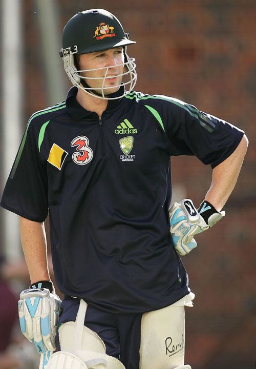 Michael Clarke in the nets hours before he was drafted into the squad ...