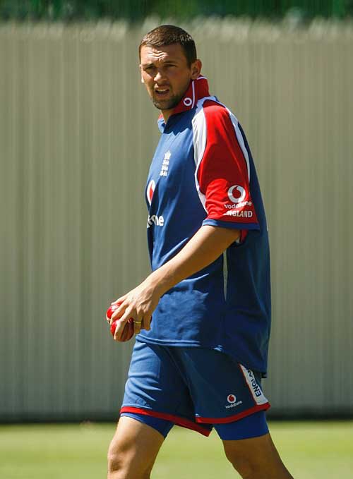 Steve Harmison struck a lonely figure at a one-on-one net session ...